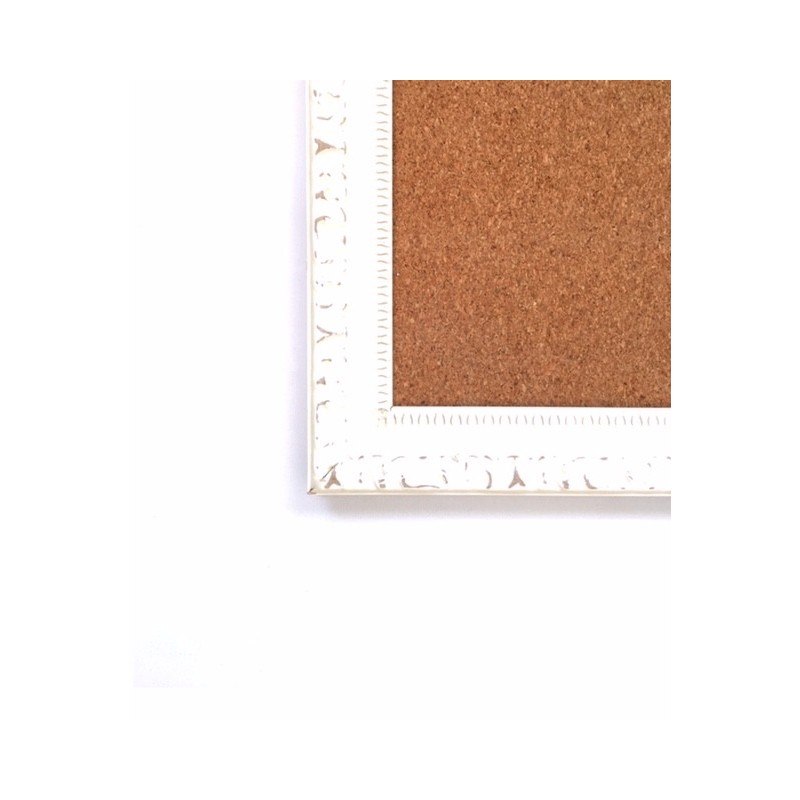 Nuevo tablon informativo de corcho con marco vintage blanco