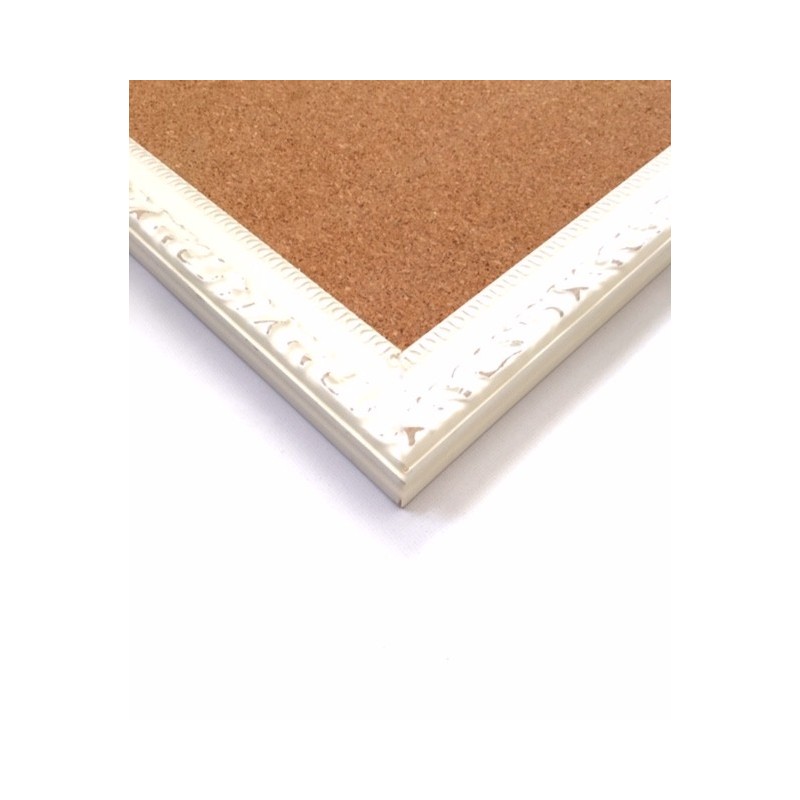 Nuevo tablon informativo de corcho con marco vintage blanco